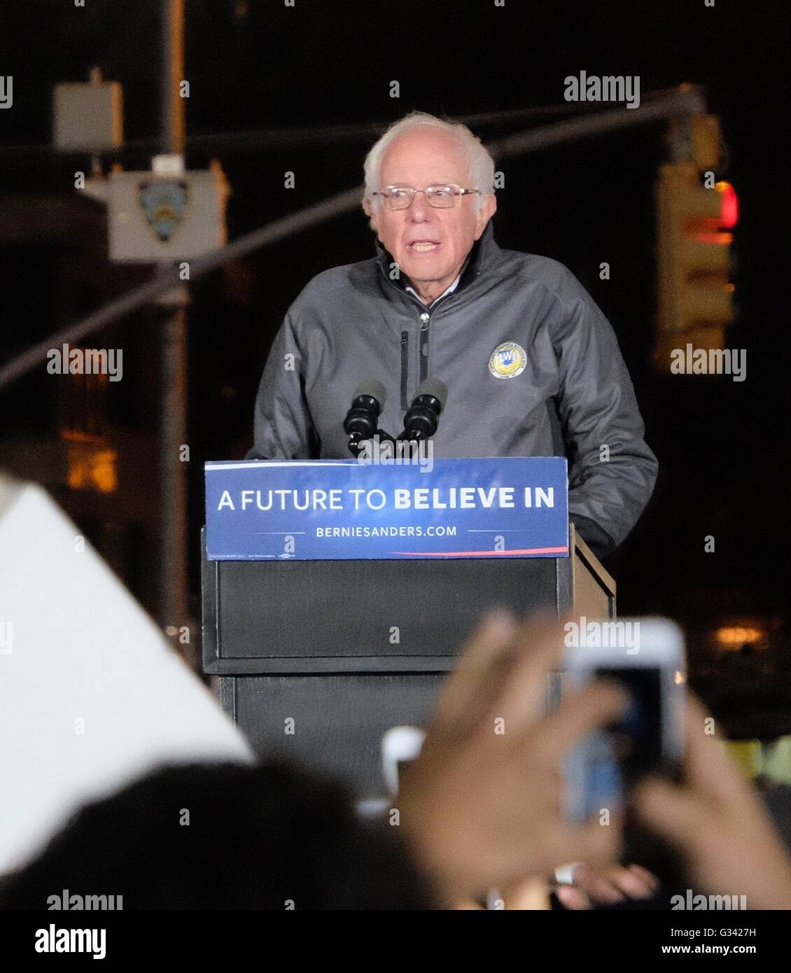 Bernie Sanders rally in Washington Square Park Featuring: Bernie ...