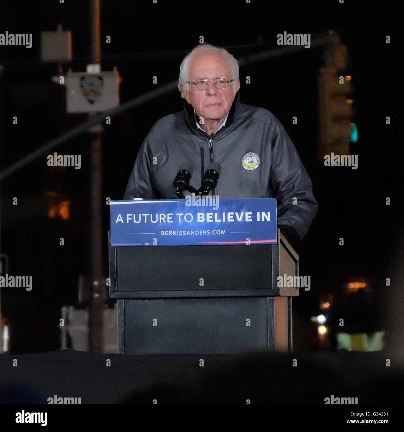 Bernie Sanders rally in Washington Square Park Featuring: Bernie ...