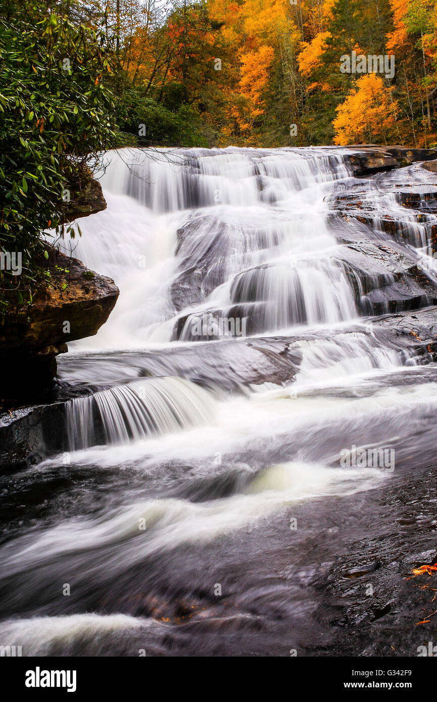 Middle Falls in Dupont State Park, USA Stock Photo - Alamy
