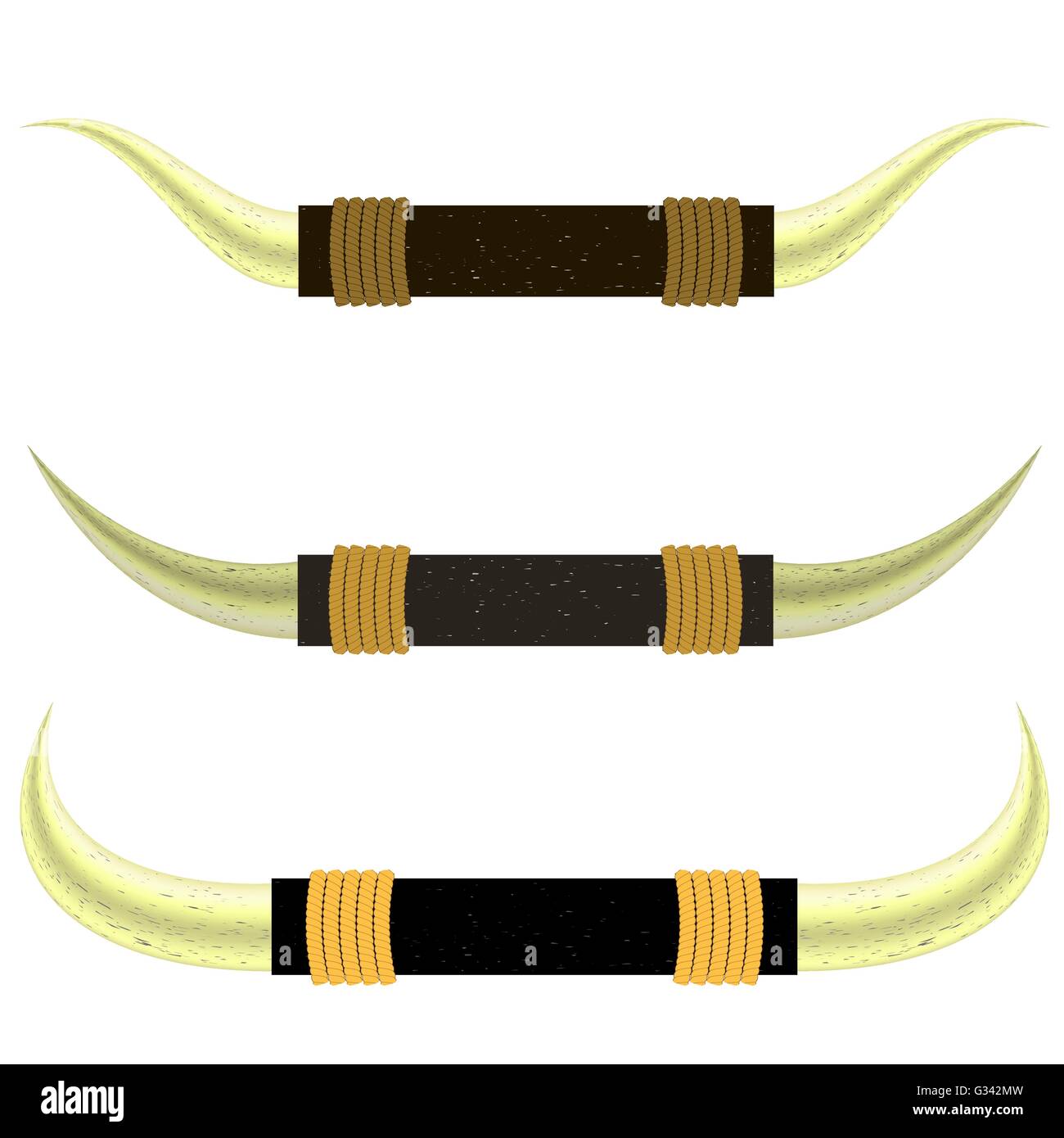 Set of Different Bull Horns Stock Vector Image & Art - Alamy