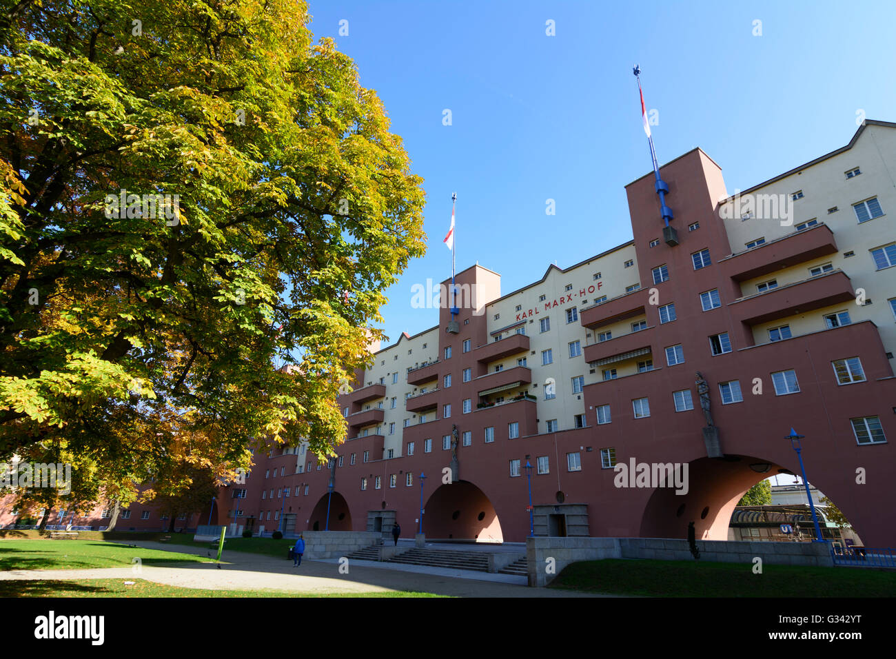 Public housing "Karl Marx Hof", Austria, Wien, 19., Wien, Vienna Stock ...