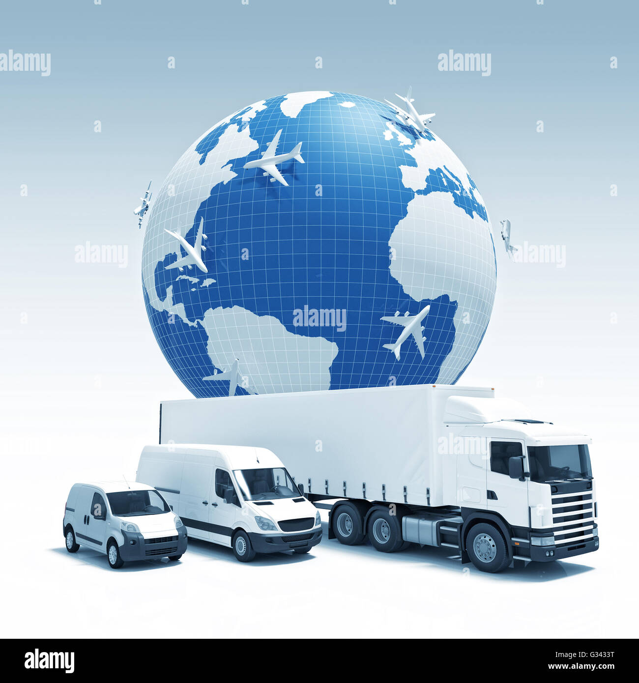 3d imageconcept of worldwide delivery Stock Photo - Alamy