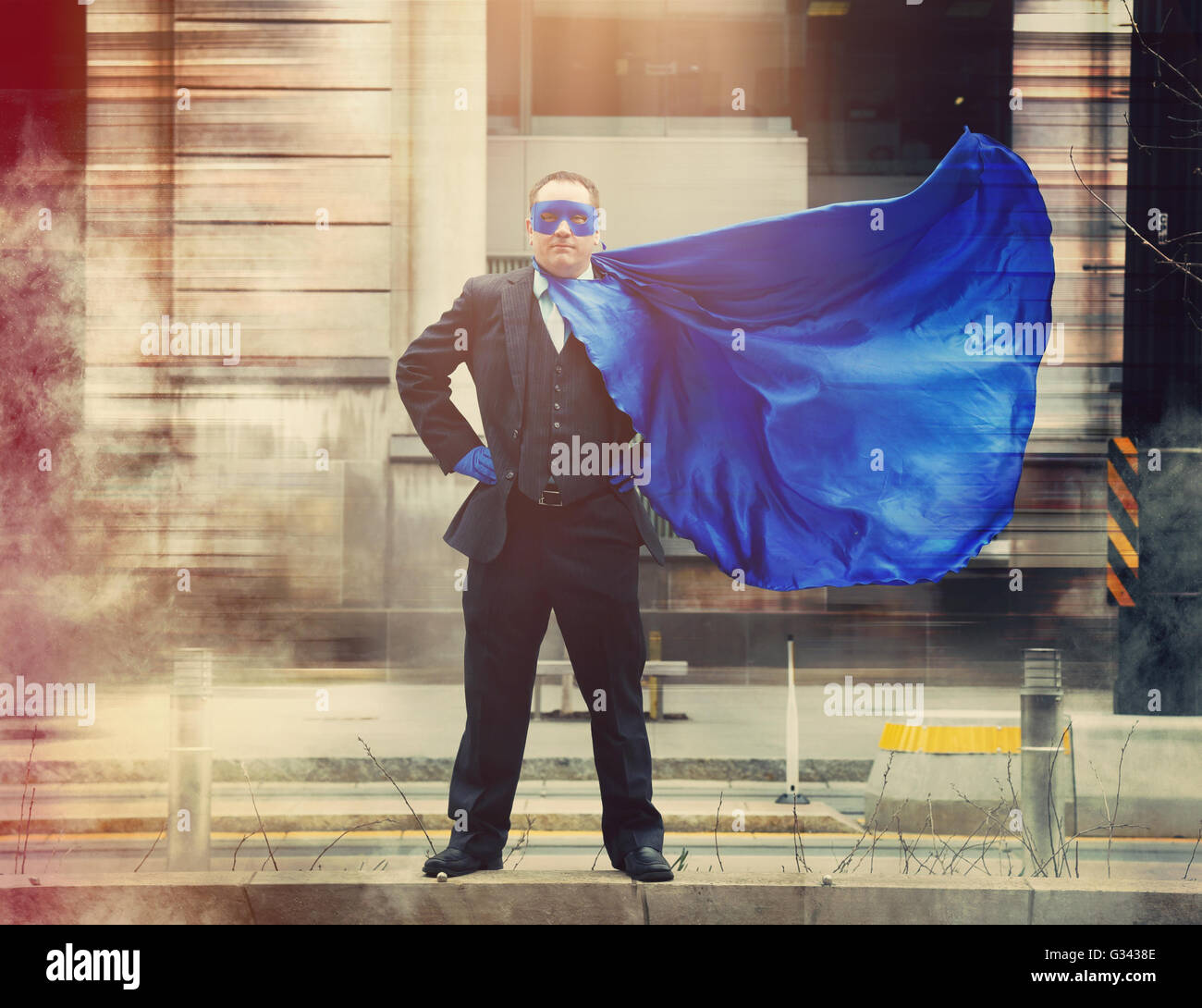 Superhero blue suit hi-res stock photography and images - Alamy