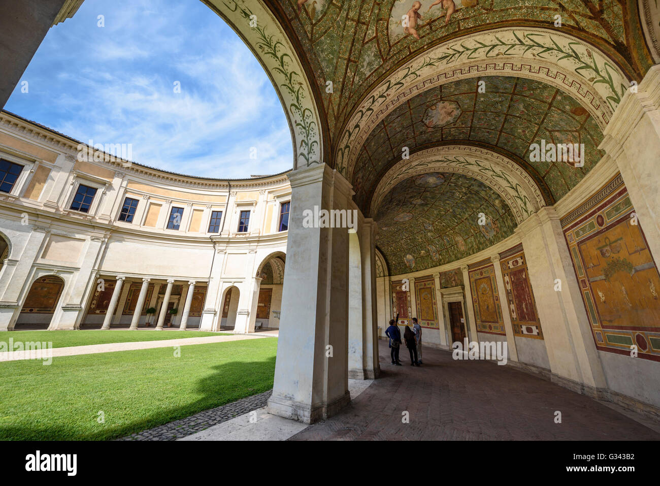 Rome portico loggia frescoes hi-res stock photography and images - Alamy