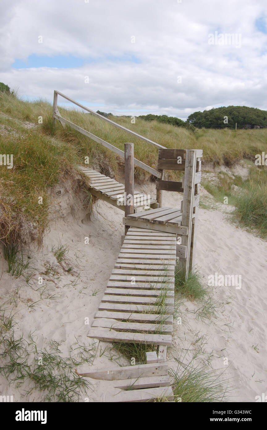 Boardwalk on the Local Hero beach at Arisaig, Scotland Stock Photo - Alamy