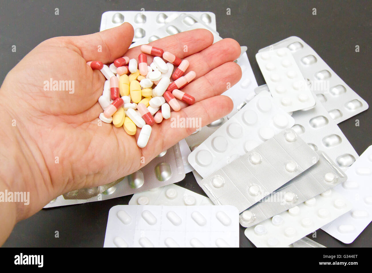 Psychotropic drug hand hi-res stock photography and images - Alamy