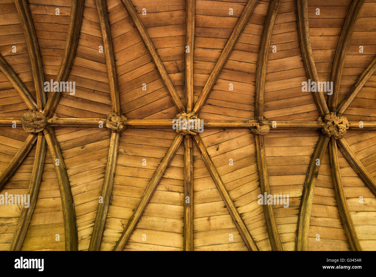 Rare and unusual carved wooden / wood ceiling of the cloister ...