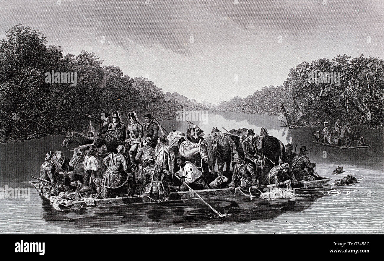 Francis Marion crossing the Pedee Stock Photo - Alamy