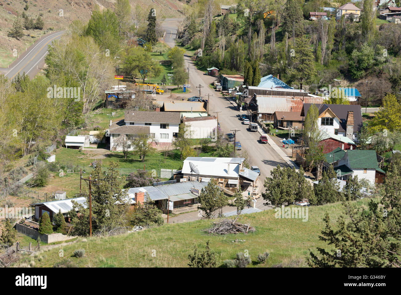 Downtown Mitchell, Oregon Stock Photo - Alamy