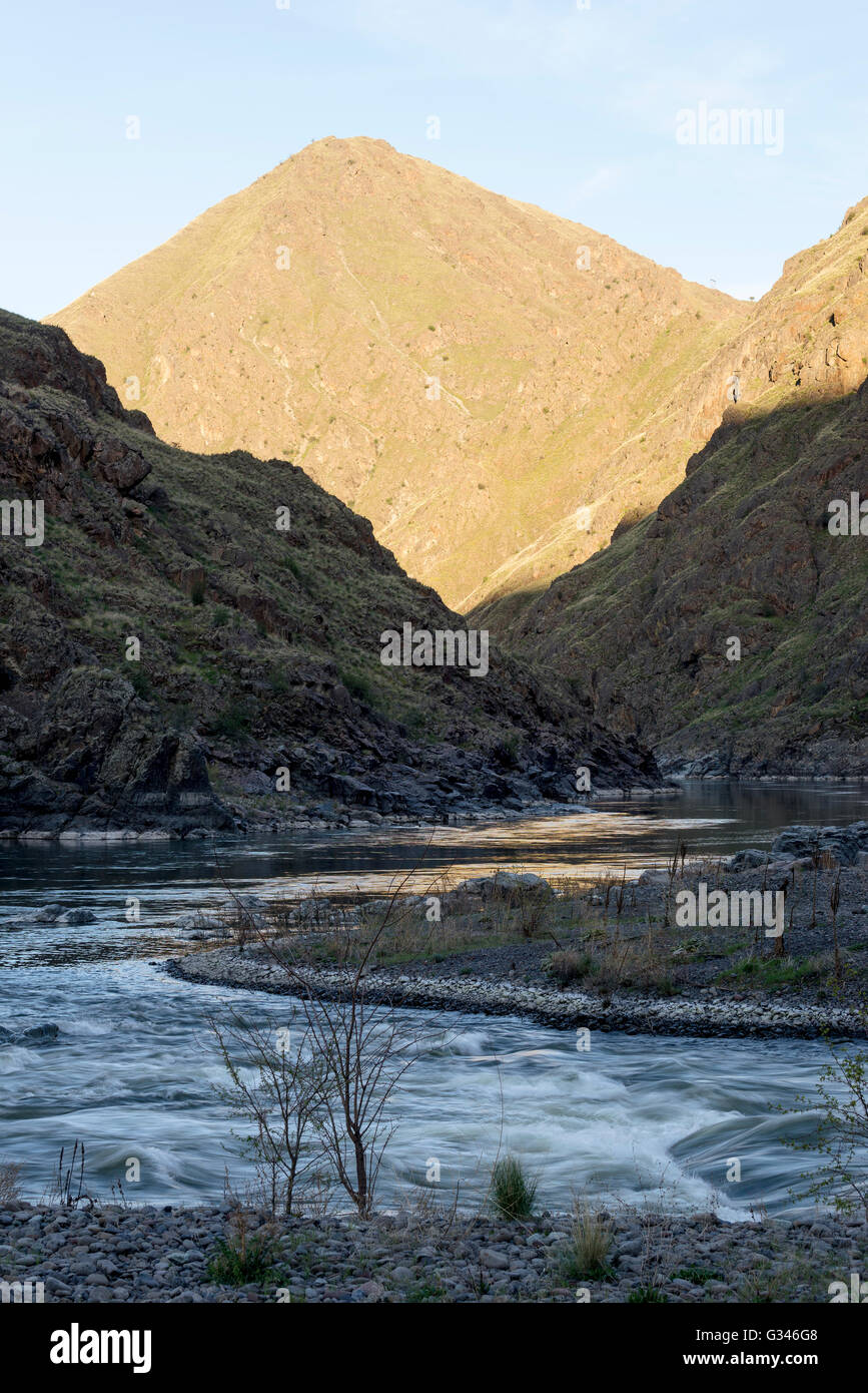 Confluence of the Imnaha and Snake Rivers in Hells Canyon on the Oregon ...