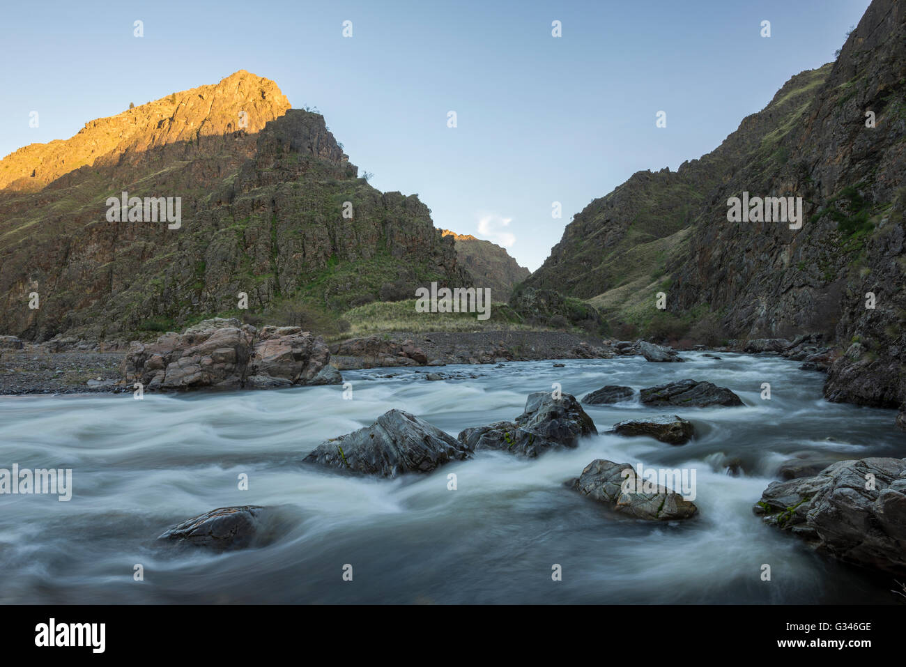 Confluence of the Imnaha and Snake Rivers in Hells Canyon on the Oregon ...