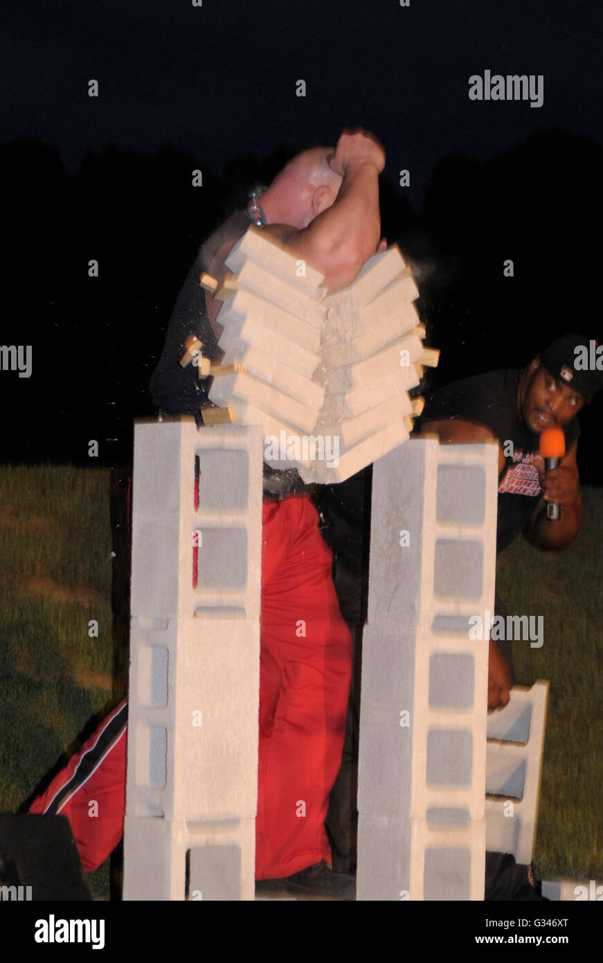 A member of John Jacob;'s Next Generation Power Force breaks several ...