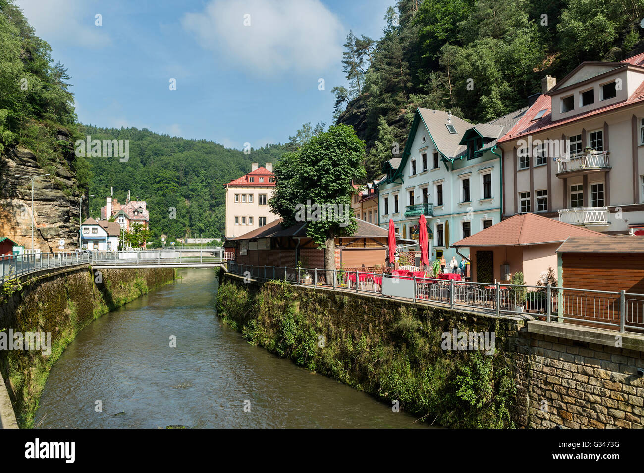 Old buildings in Hrensko on the Czech-German border with amazing ...