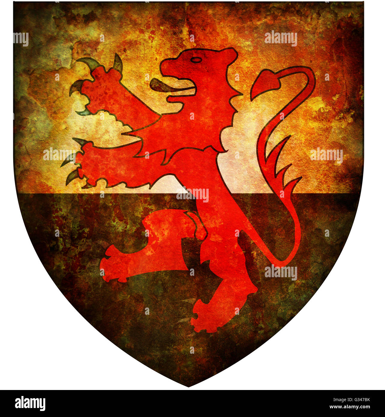 old isolated over white coat of arms of poitou charentes Stock Photo ...