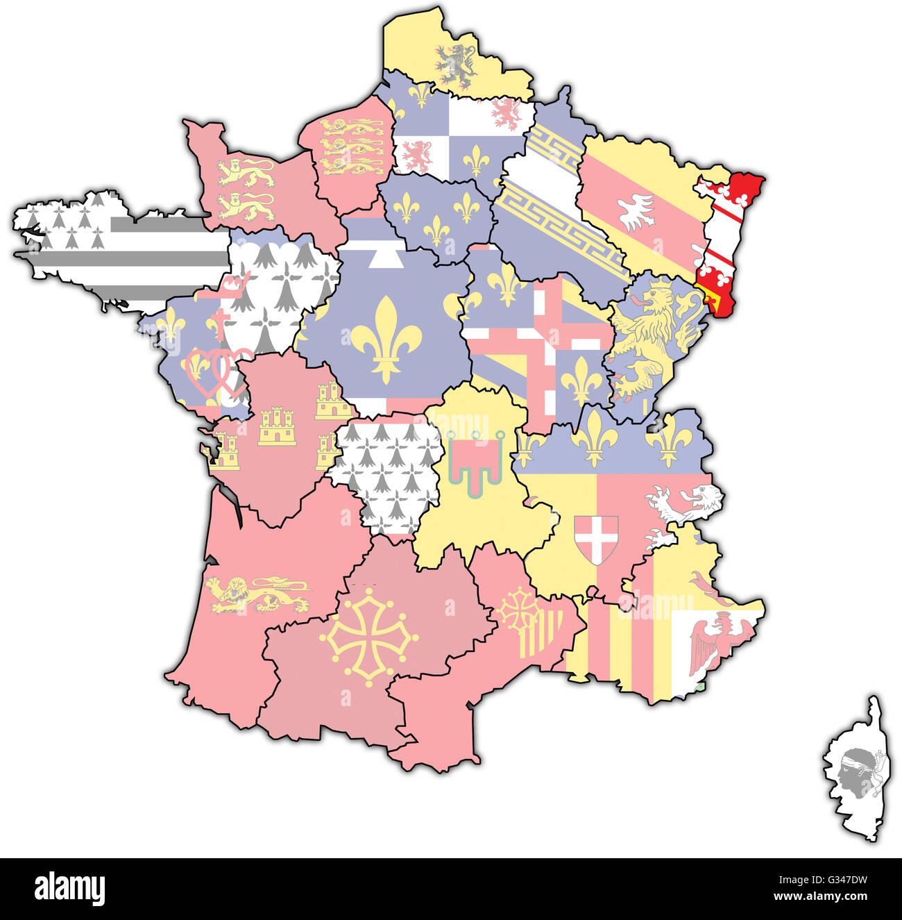 Map of alsace hi-res stock photography and images - Alamy