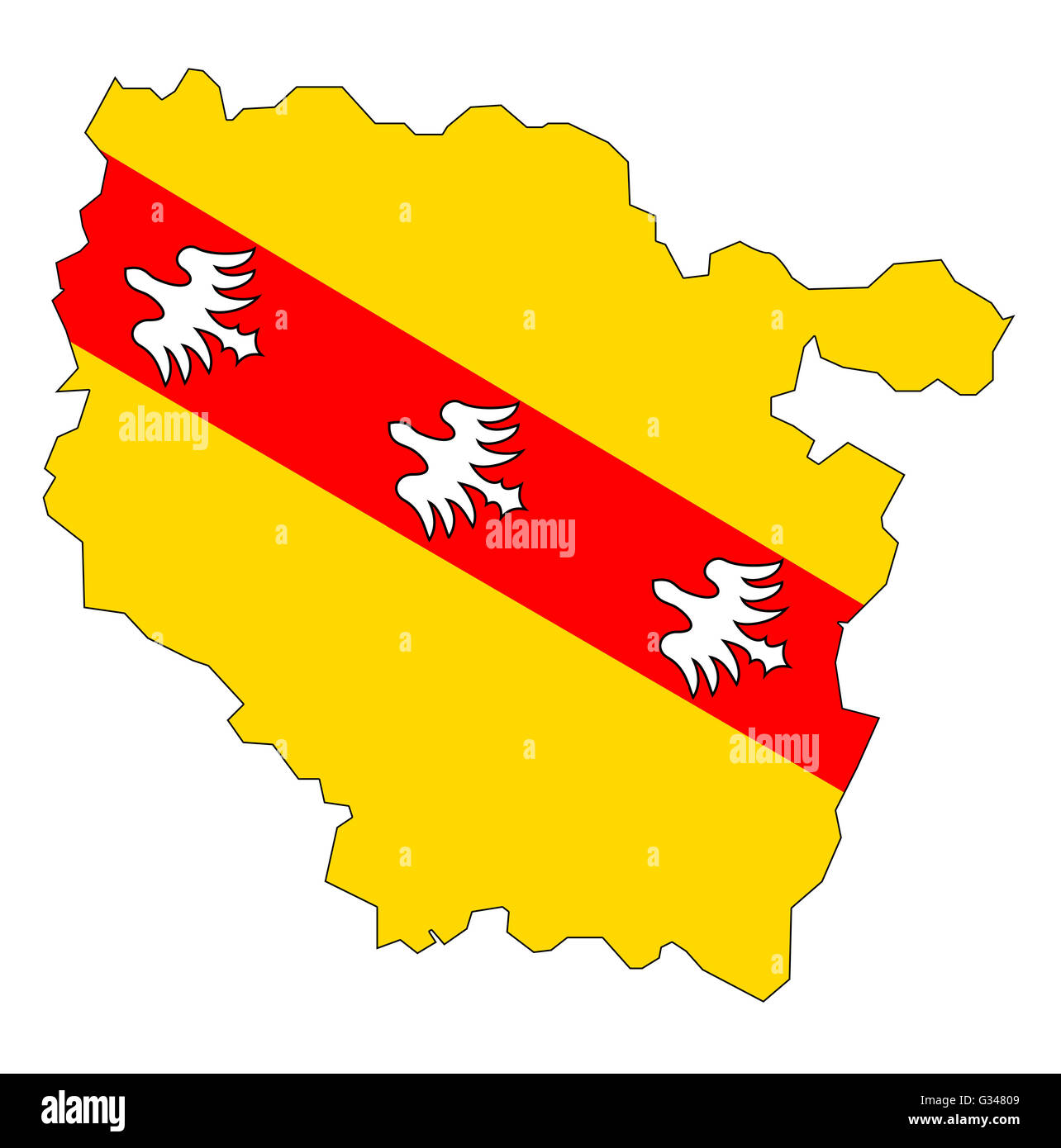 Lorraine region map hi-res stock photography and images - Alamy