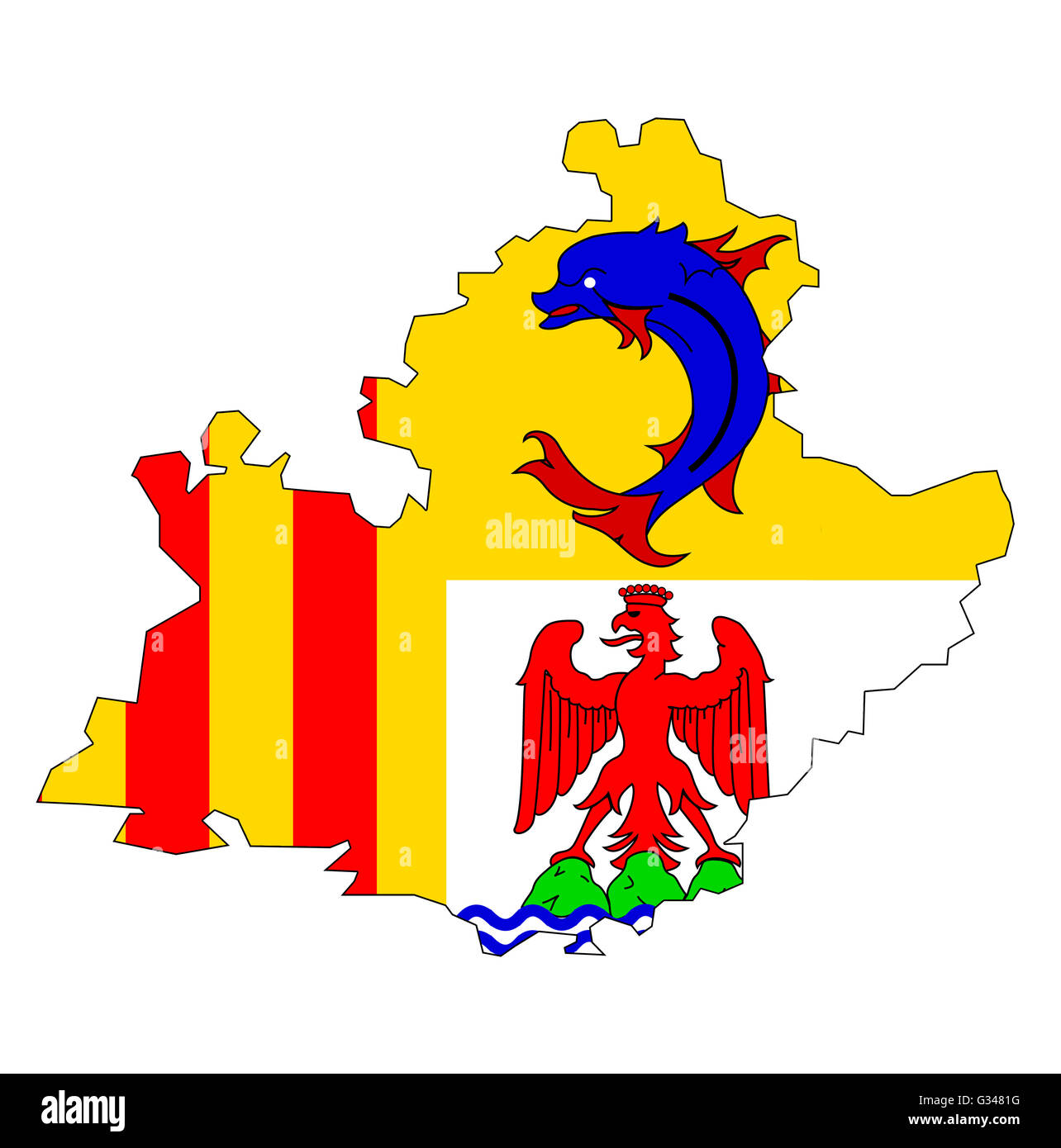 Old map provence france Cut Out Stock Images & Pictures - Alamy