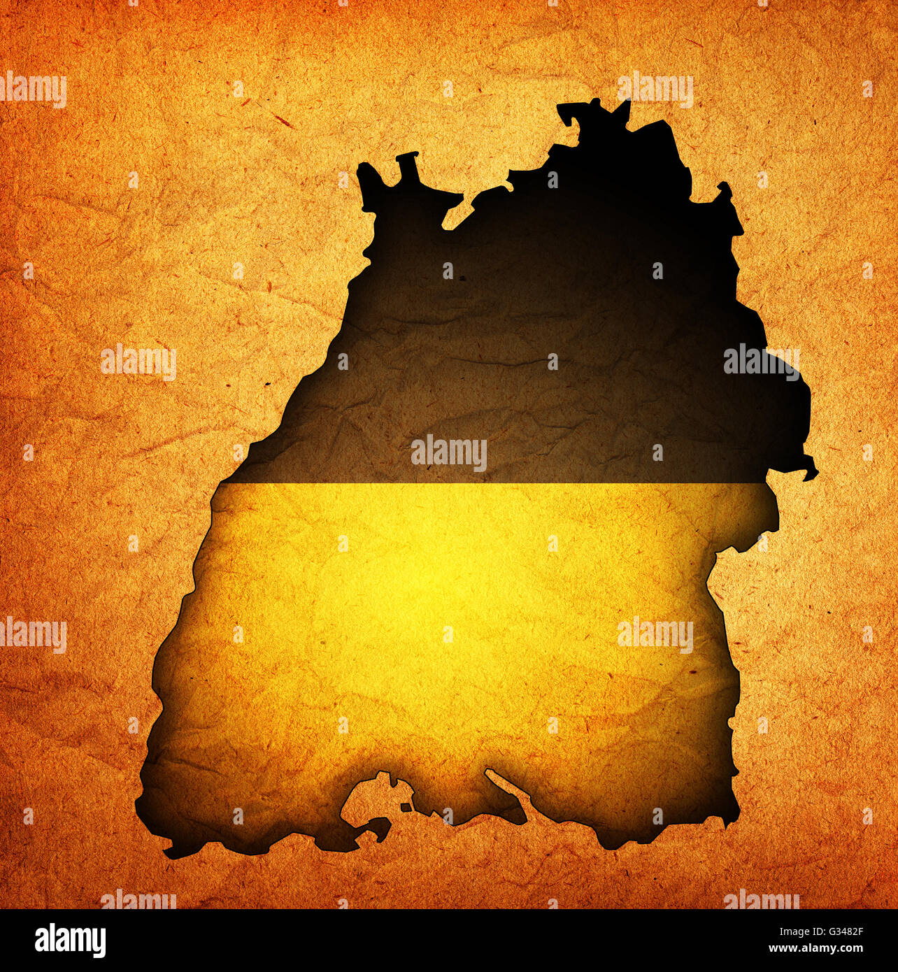 isolated map of baden region with flag Stock Photo - Alamy