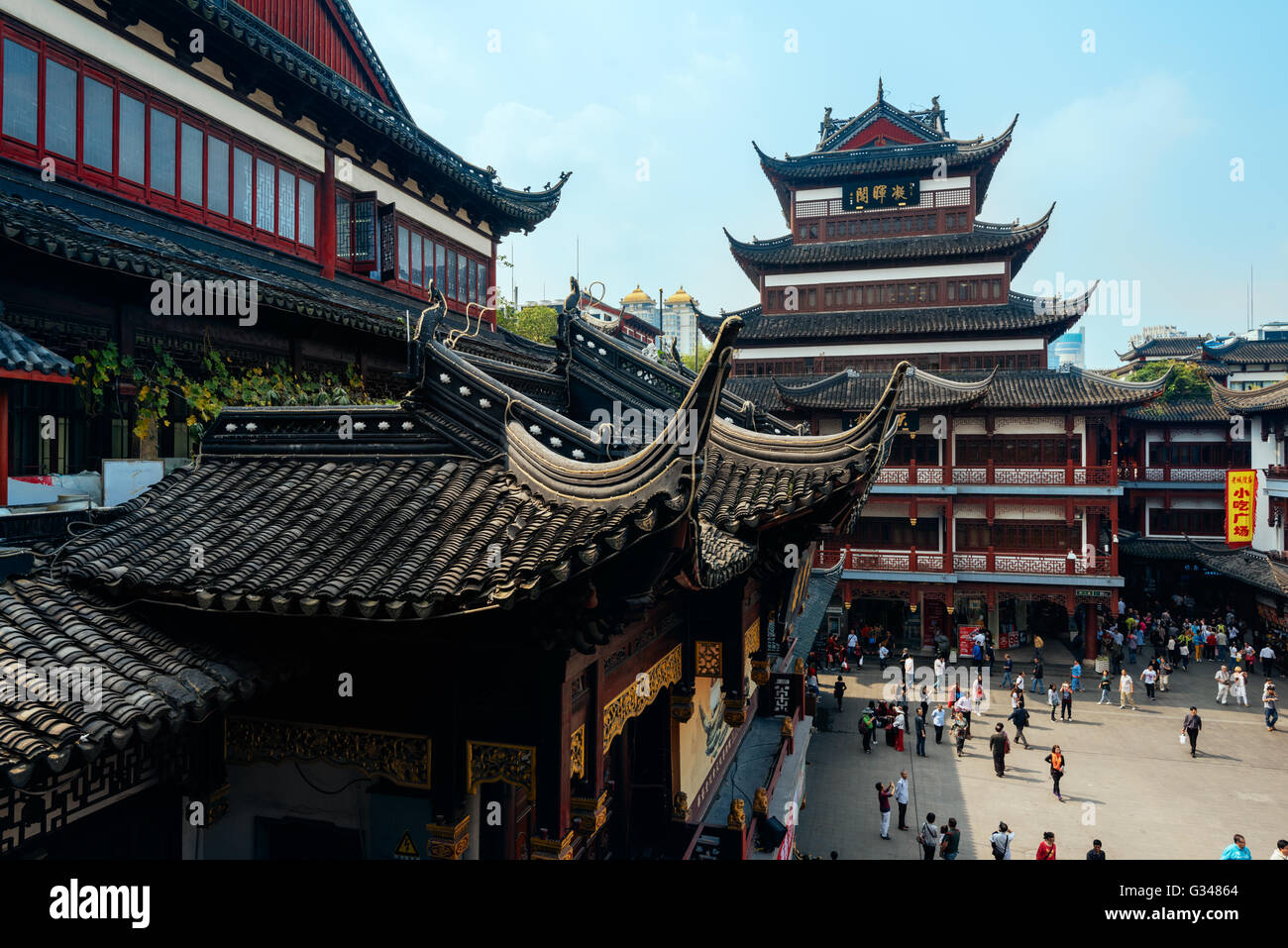 Shanghai, China - October 16, 2015: Traditional Chinese architecture in ...