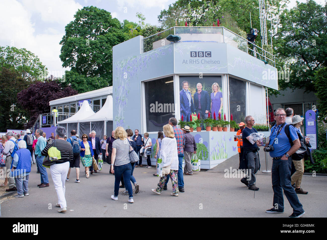 RHS Chelsea Flower Show 2016, BBC stand Stock Photo - Alamy