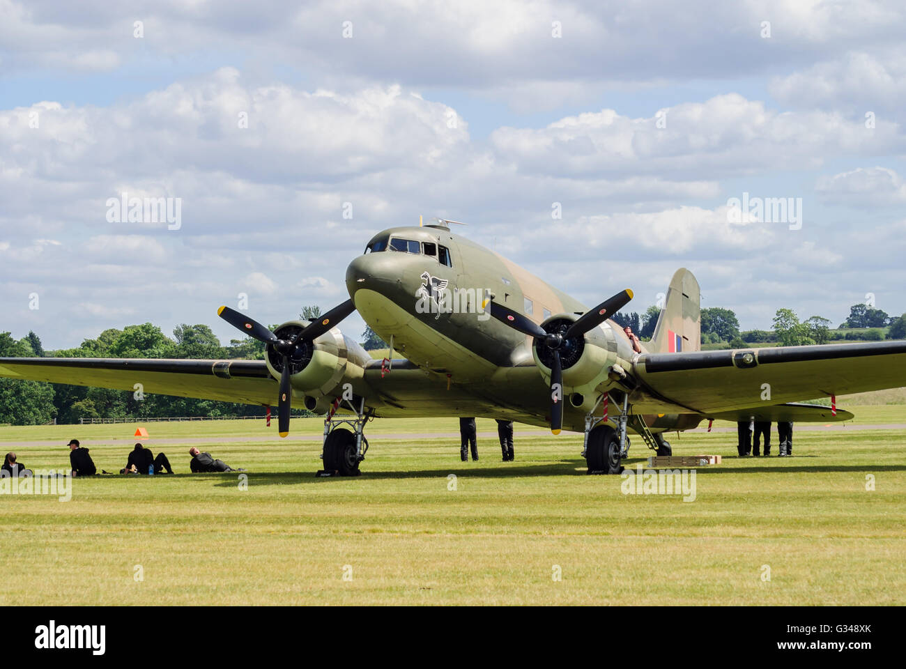 The Douglas C-47 Skytrain or Dakota a military transport aircraft used ...