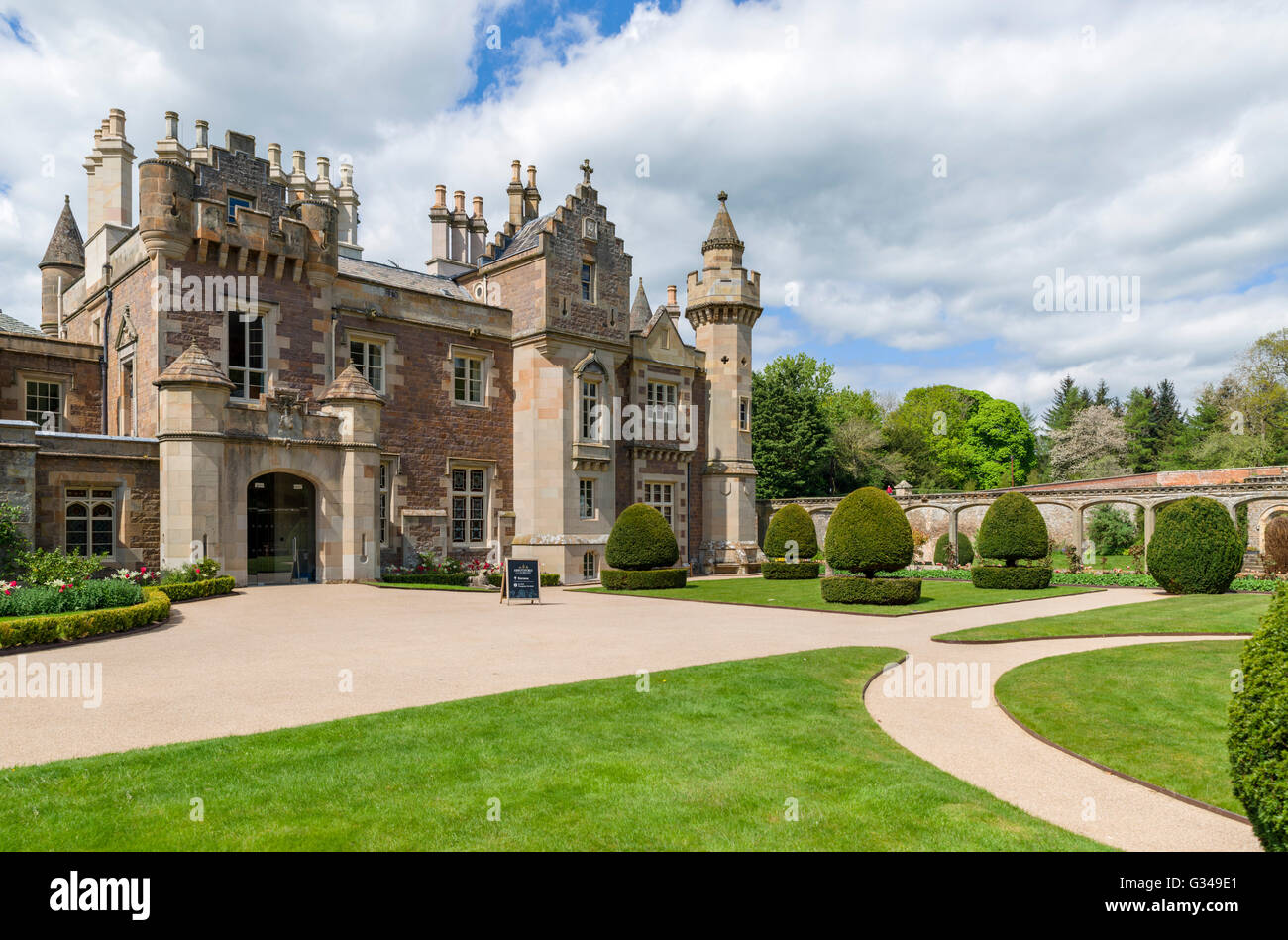 Abbotsford House, former home of the novelist and poet Sir Walter Scott ...