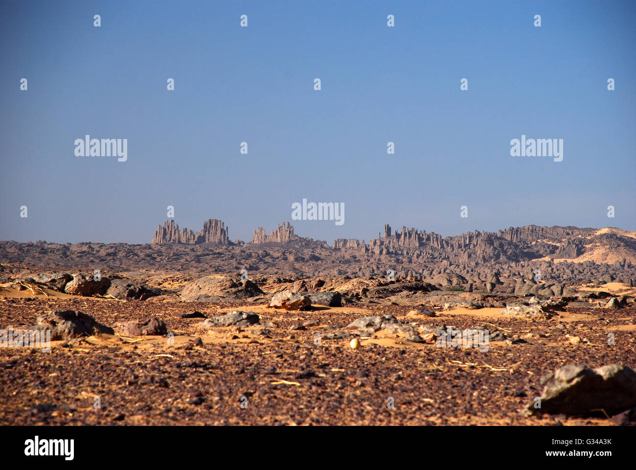 Panoramic view Algeria desert Stock Photo - Alamy