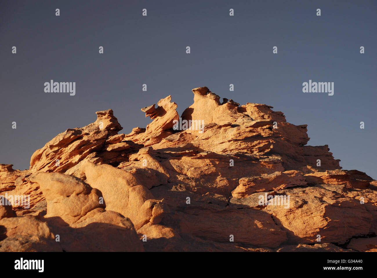 Eroded rock formation Algeria desert Stock Photo - Alamy