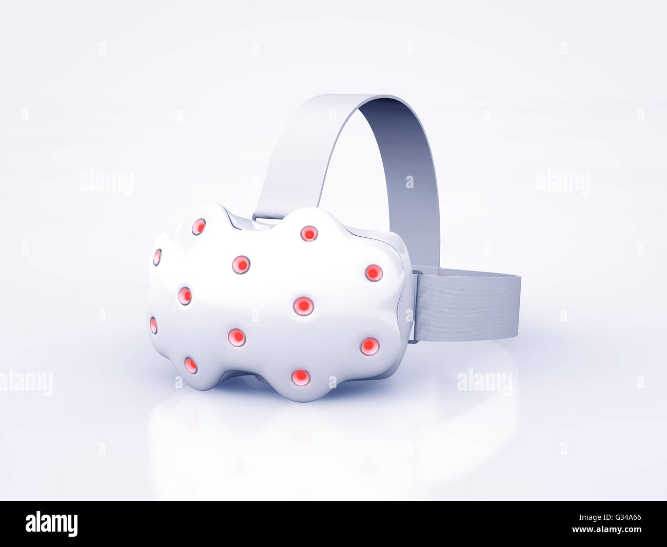 Head-mounted display,VR headset on light background , Virtual reality ...