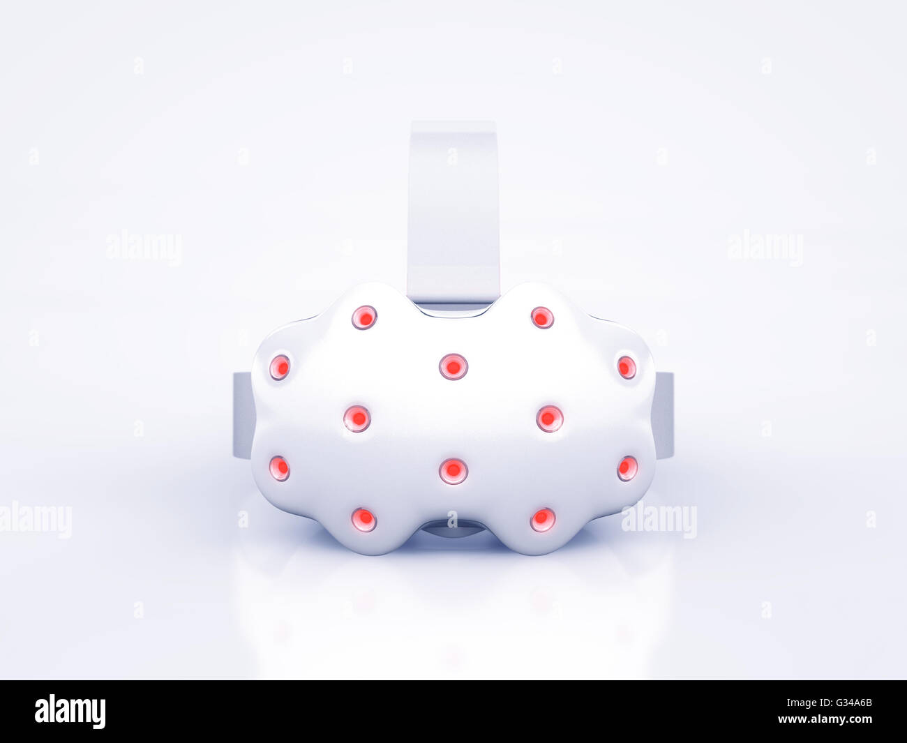 Head-mounted display,VR headset on light background , Virtual reality ...