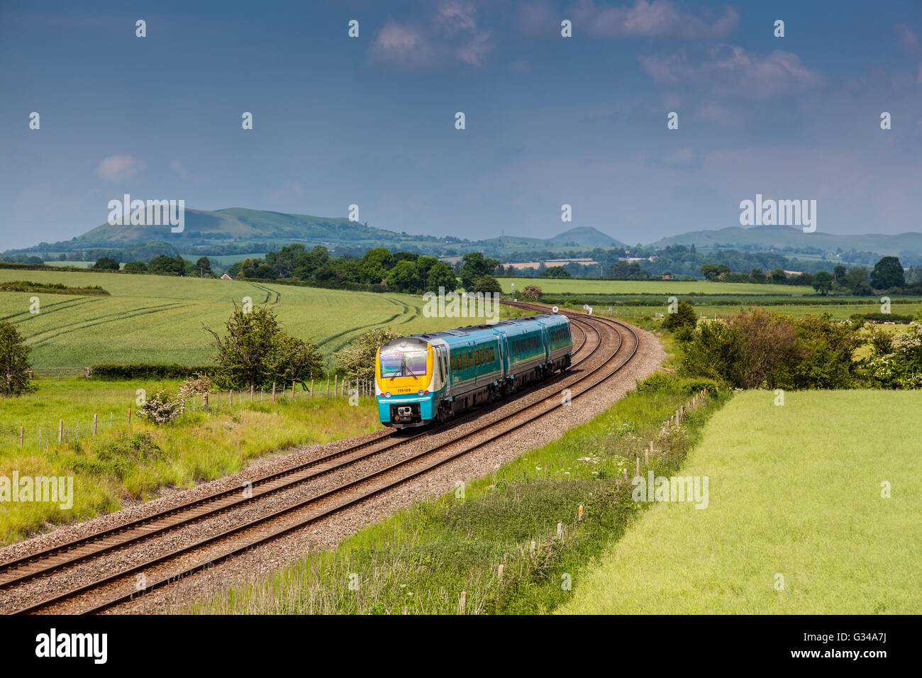 Arriva Trains Wales service on the Marches Line (Cardiff to Manchester ...