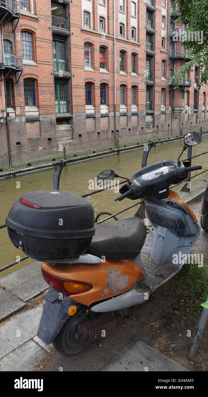 close up from old retro rusty motor bike Stock Photo - Alamy