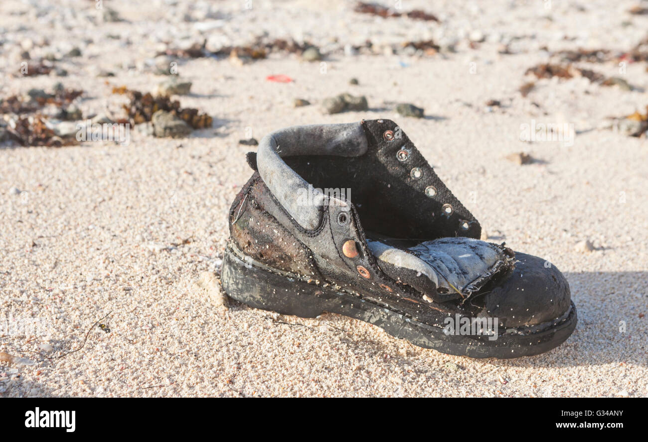Old Lonely Boot Stock Photo - Alamy