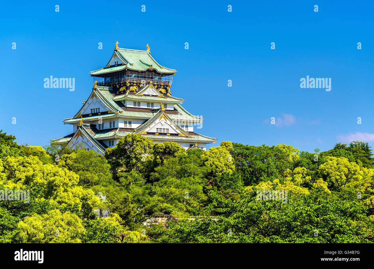 View of Osaka Castle in Japan Stock Photo - Alamy