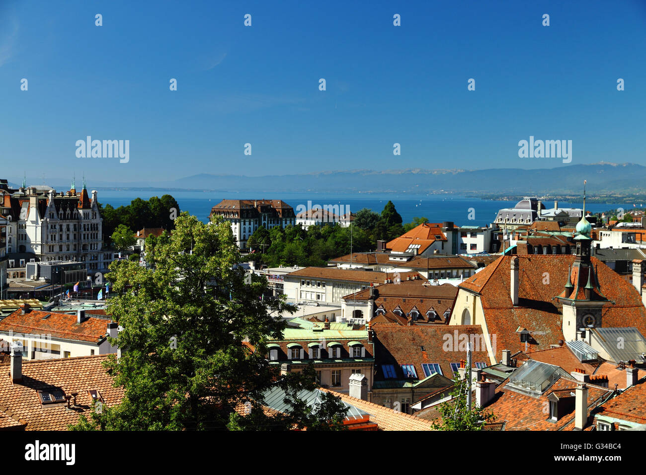 Lausanne on lake geneva switzerland hi-res stock photography and images ...