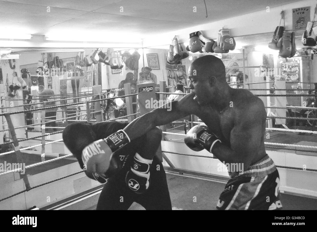 Jason Radcliffe training at RJ's private gym taking his boxing skills ...