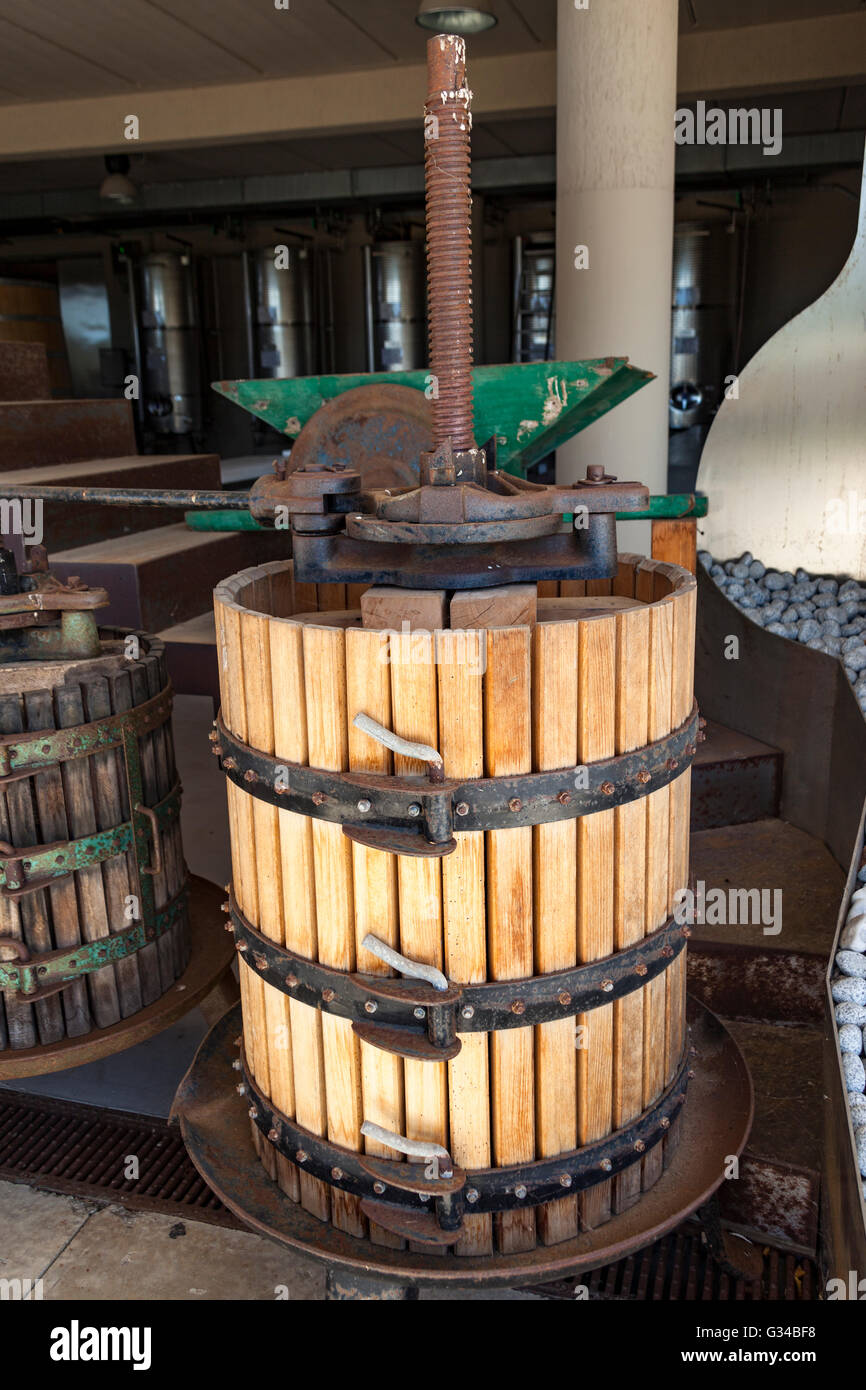 Antique grape press hi-res stock photography and images - Alamy
