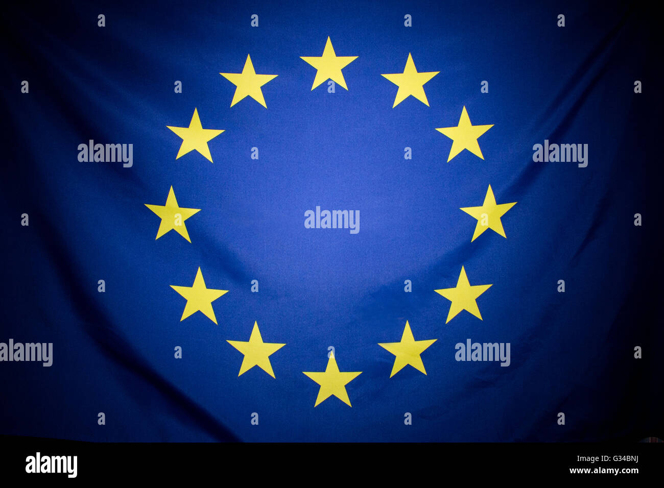 The European Flag - symbol of the European Union, and the Council of ...
