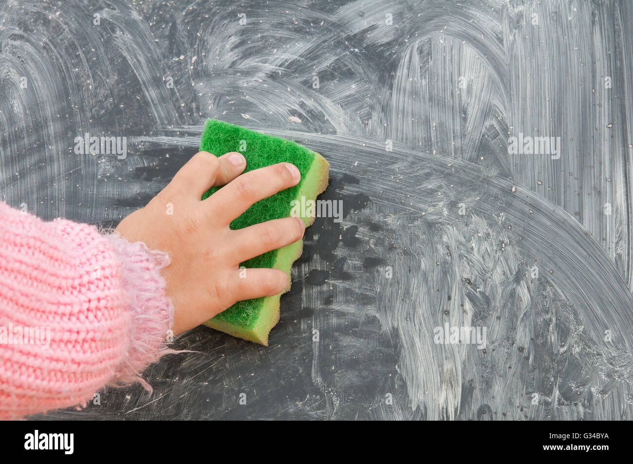 Erasing blackboard hi-res stock photography and images - Alamy