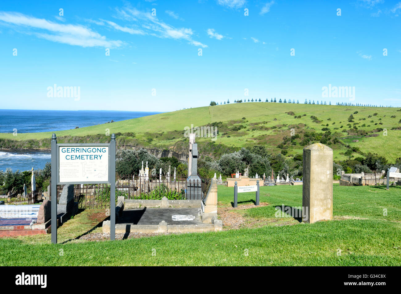 Gerringong Cemetery, Illawarra Coast, New South Wales, Australia Stock ...