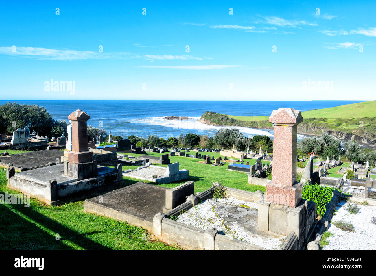 Gerringong Cemetery, Illawarra Coast, New South Wales, Australia Stock ...