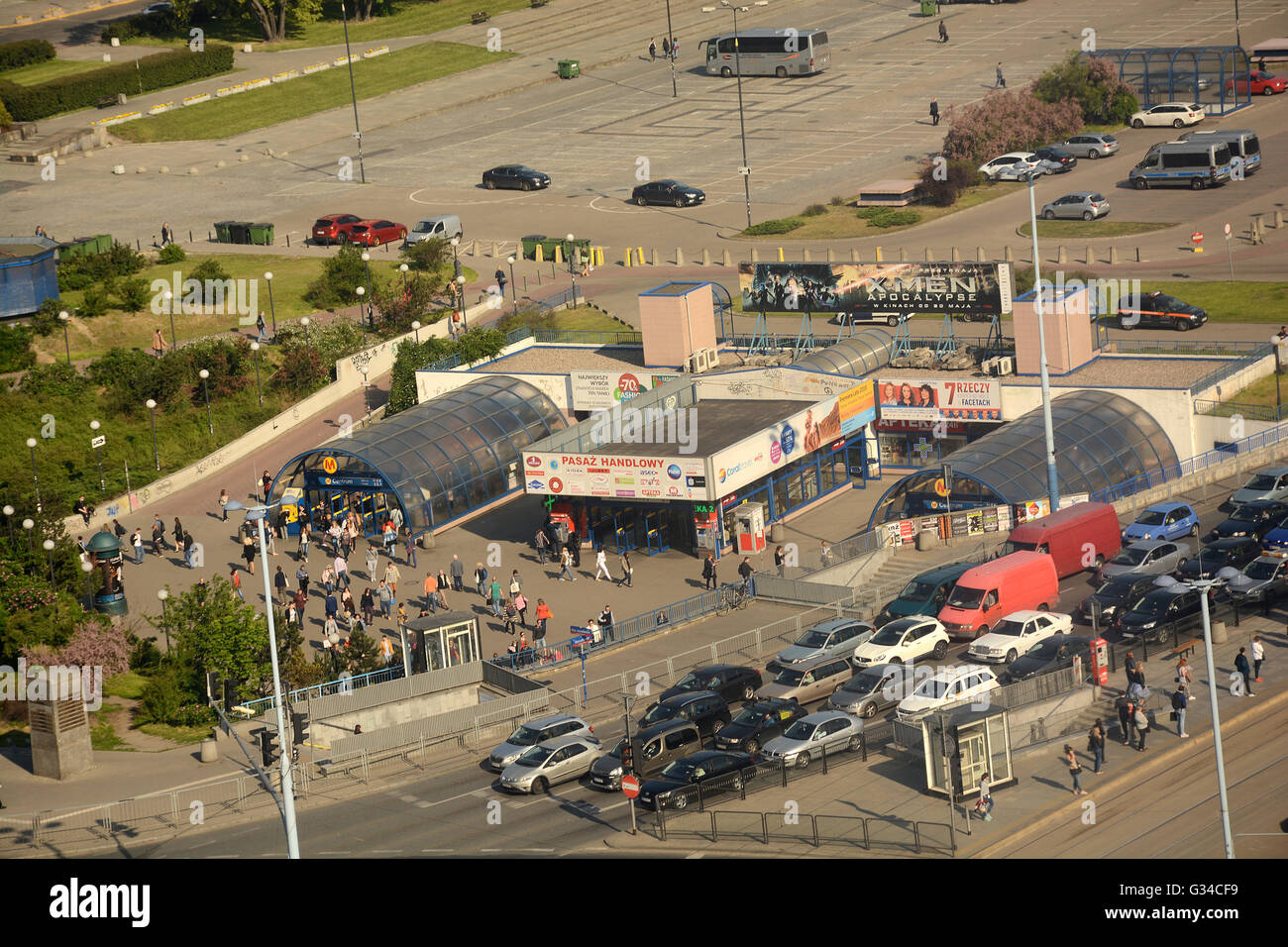 Aerial view busy warsaw city hi-res stock photography and images - Alamy