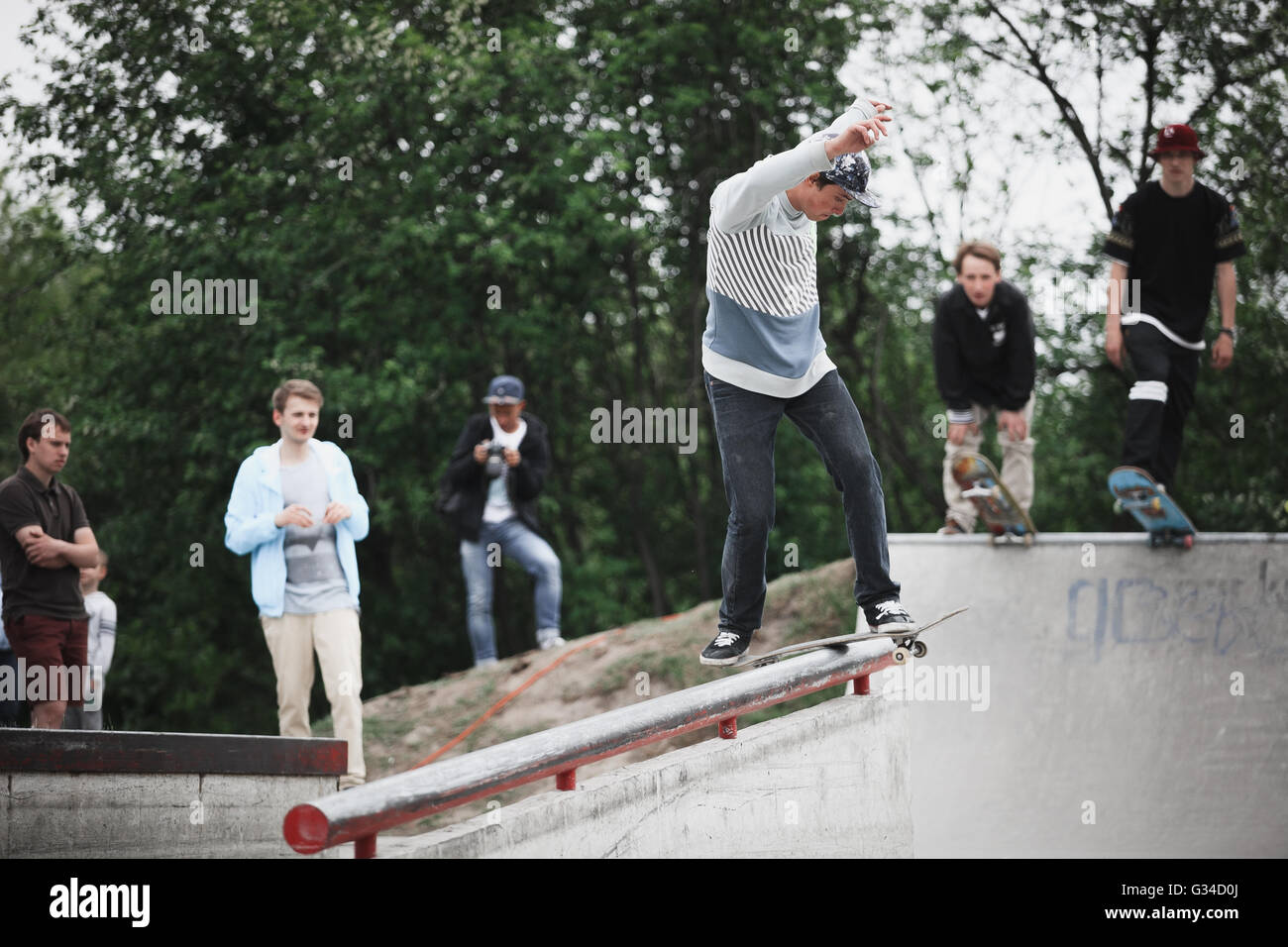 MOSCOW - 15 MAY, 2016 : Street skateboarding contest by Levi's and ...