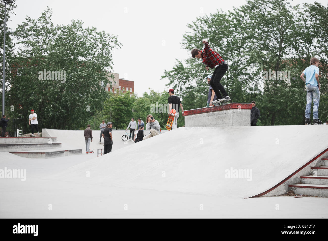 MOSCOW - 15 MAY, 2016 : Street skateboarding contest by Levi's and ...