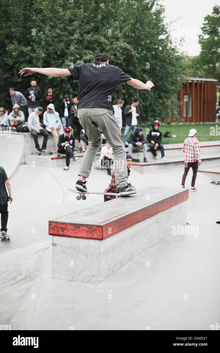 MOSCOW - 15 MAY, 2016 : Street skateboarding contest by Levi's and ...