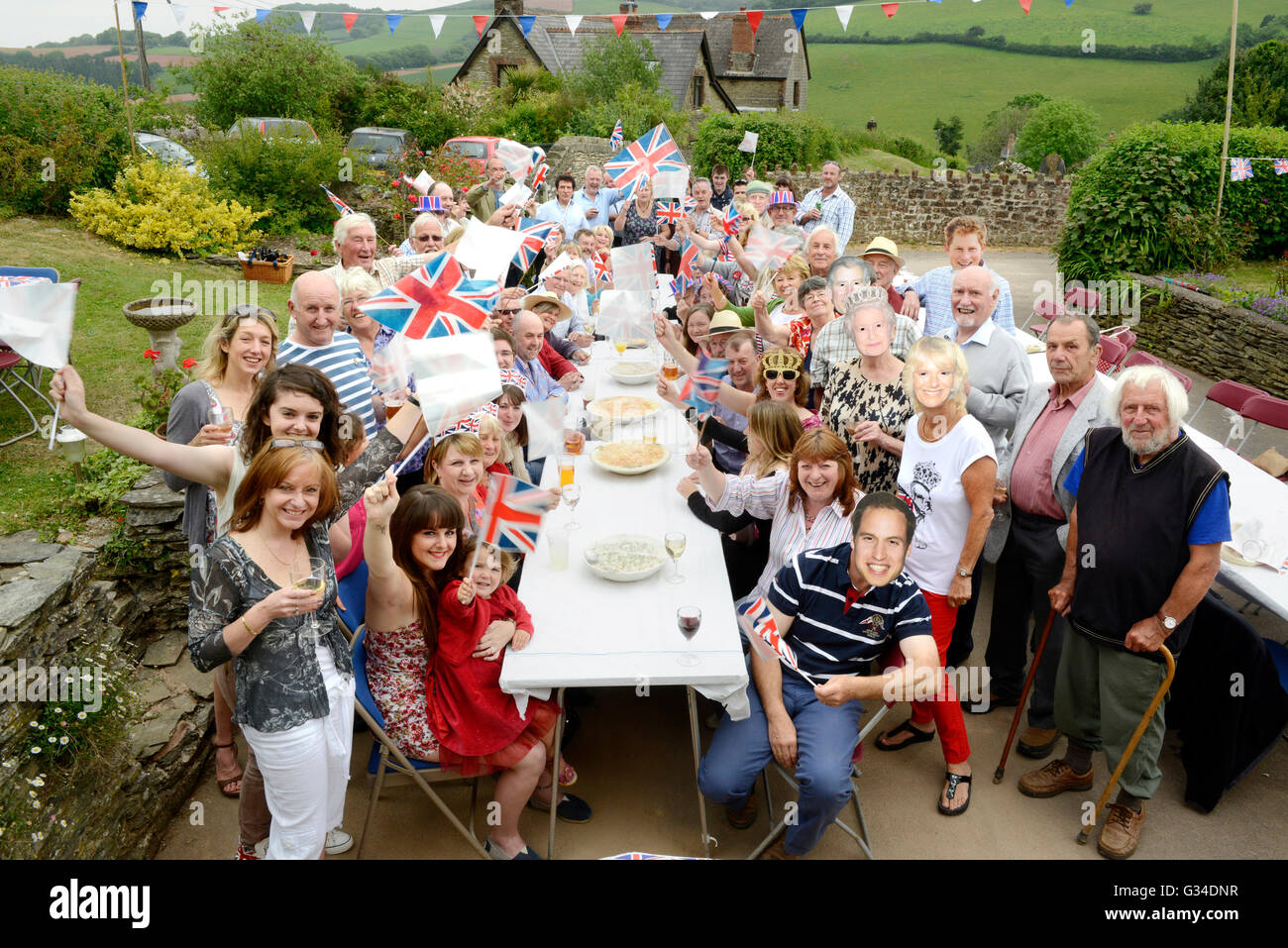 Villagers celebrate the Diamond Jubilee in the rural village of ...