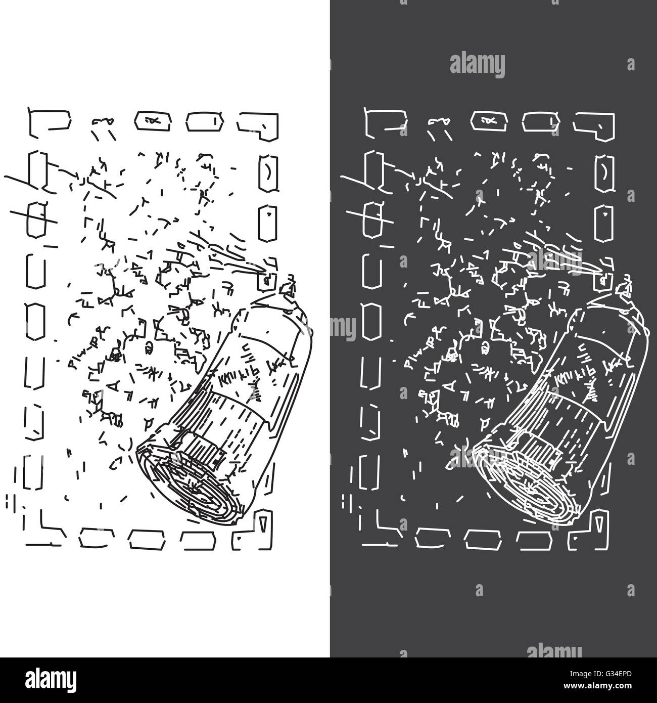 Paint splatter template outline hi-res stock photography and images - Alamy