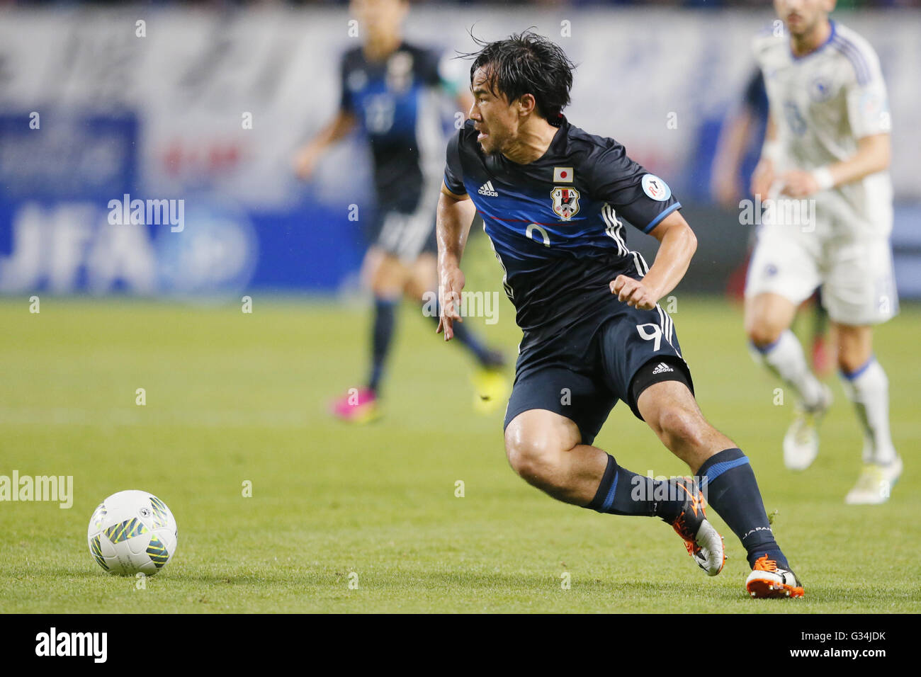 Osaka, Japan. 7th June, 2016. Shinji Okazaki (JPN) Football/Soccer ...