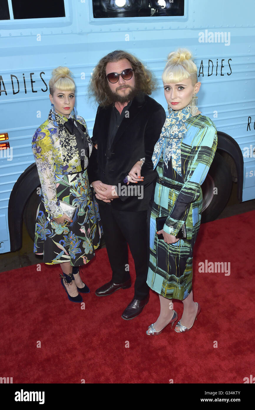 Jess Wolfe, Jim James and Holly Laessig attend the premiere for ...