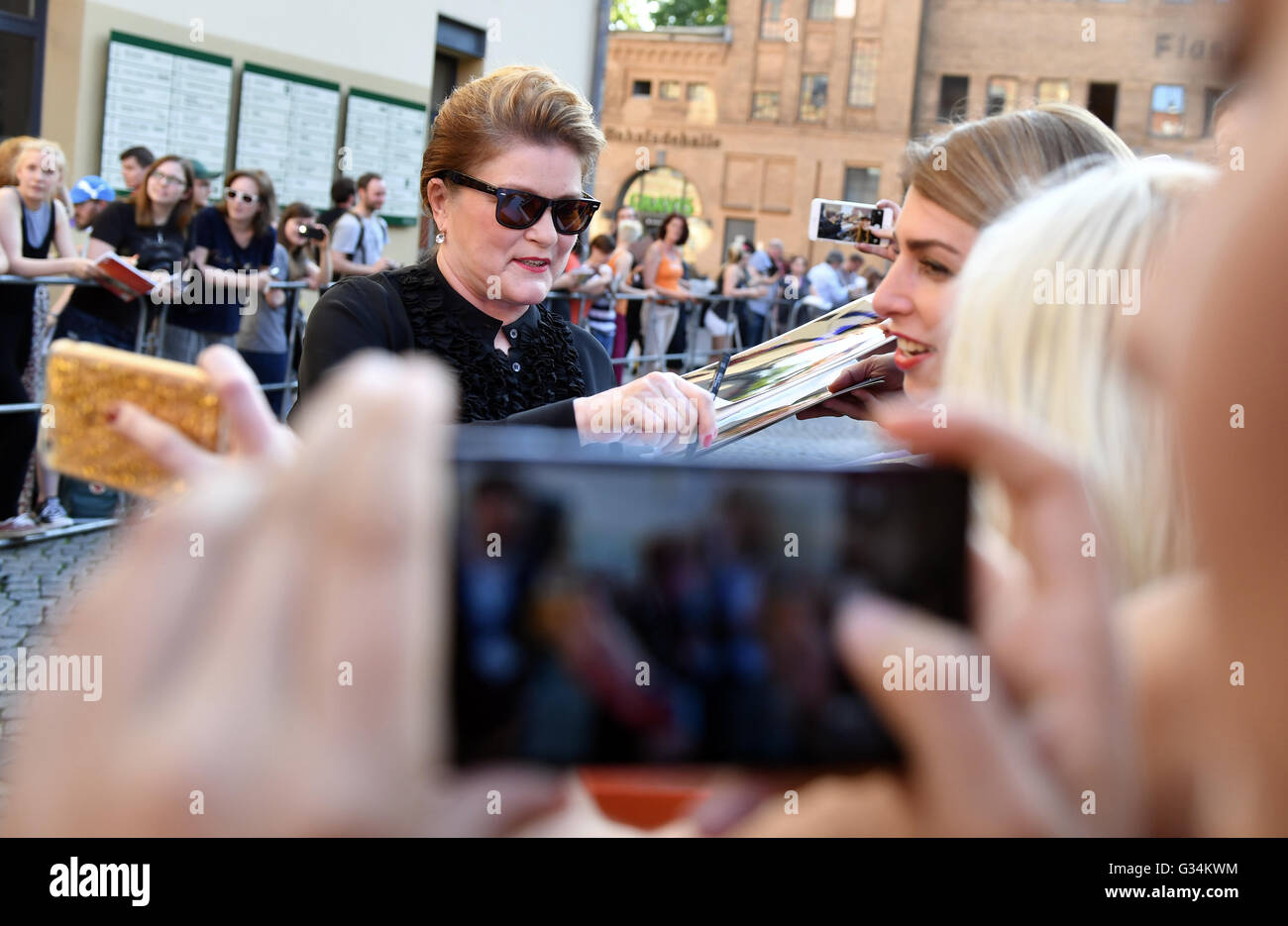 Berlin, Germany. 7th June, 2016. Actress Kate Mulgrew, who plays the ...